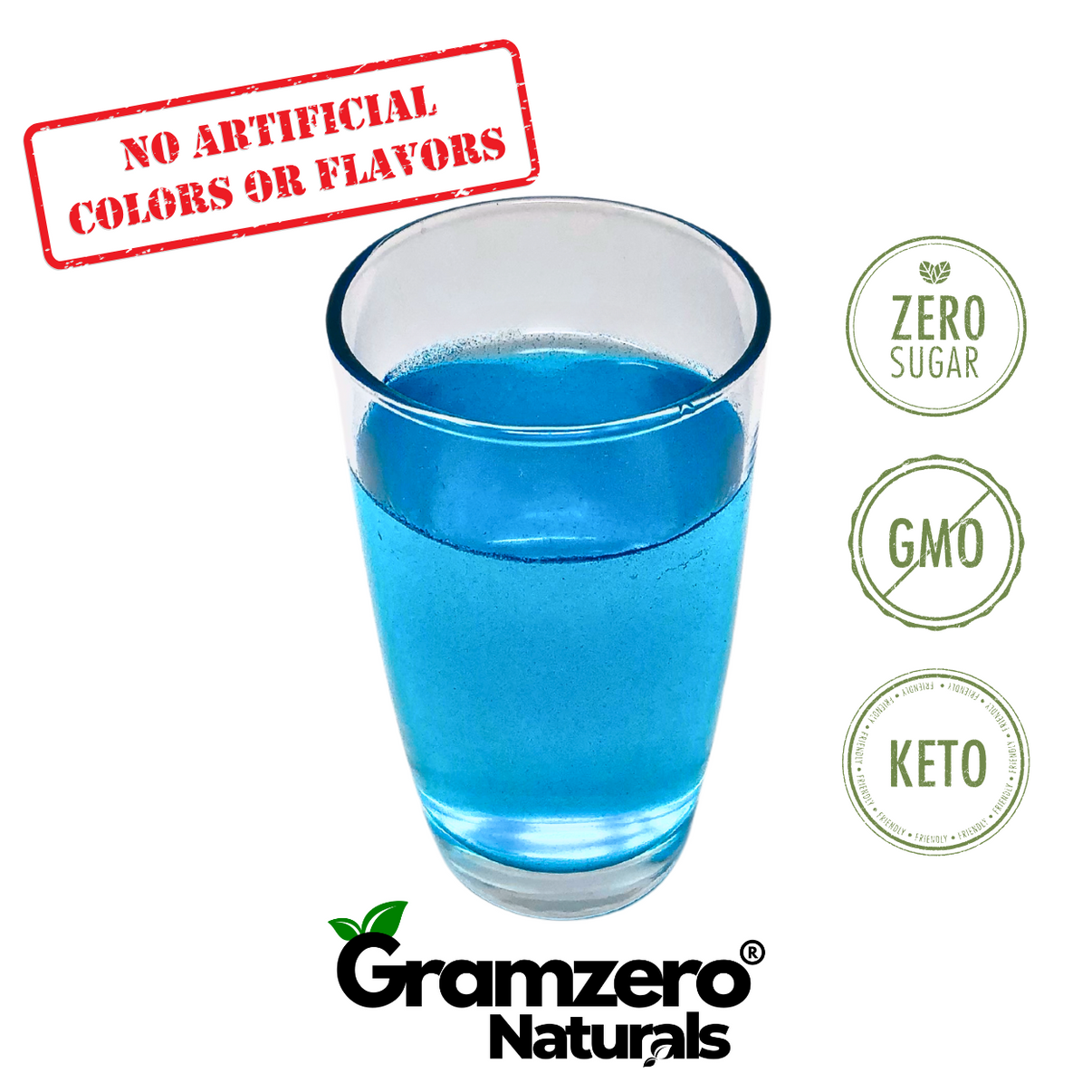 BLUE RASPBERRY ALL NATURAL Sugar Free Drink Mix Stevia Sweetened 4.5oz ...