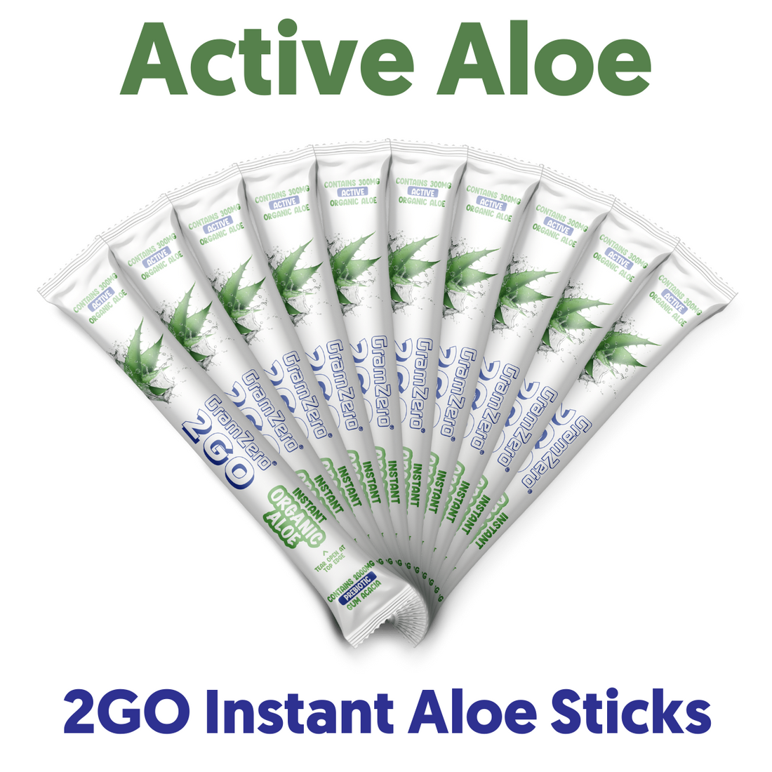 Organic ALOE 2GO Stick Packs: Instant Active Aloe Mix – GramZero